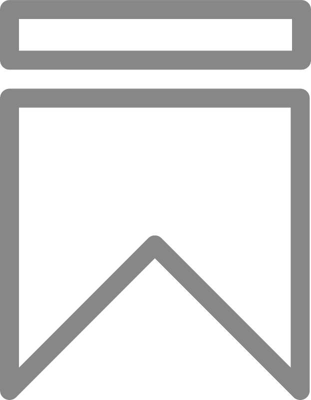 White and grey bookmark icon. Free download transparent .PNG | Creazilla