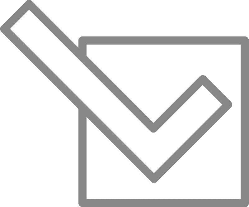 White and grey done icon. Free download transparent .PNG | Creazilla