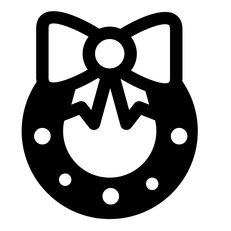 Wreath - The Noun Project icon. Free download transparent .PNG | Creazilla