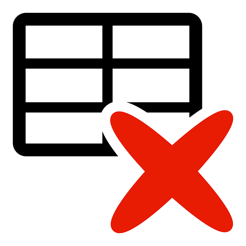 Delete Table.Svgz icon. Free download transparent .PNG | Creazilla
