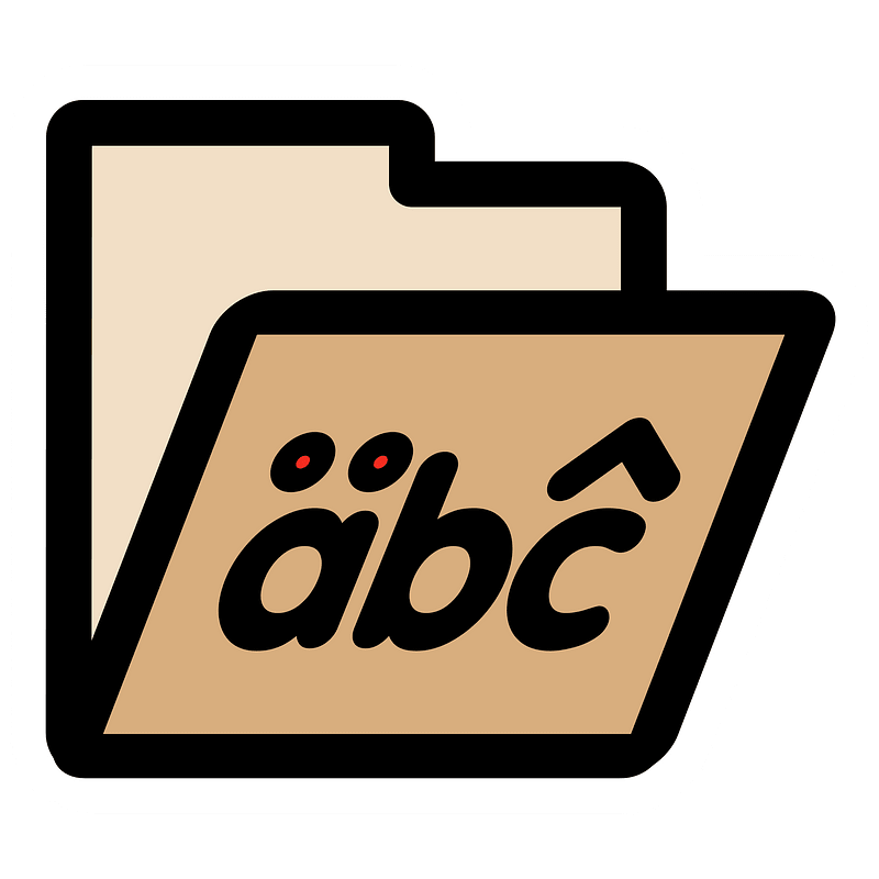 Folder Fonts icon. Free download transparent .PNG | Creazilla