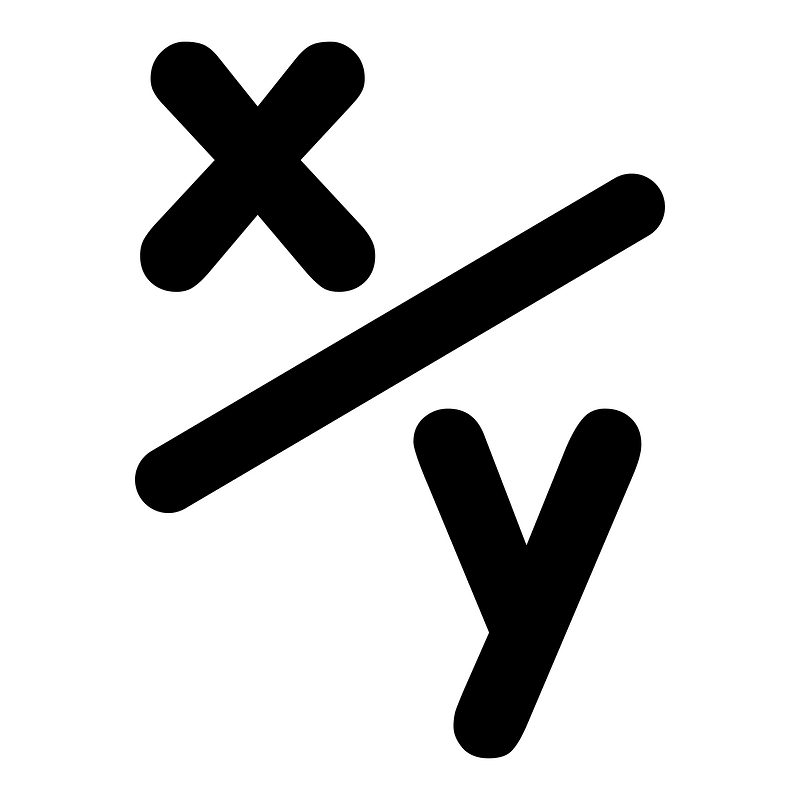 Math Frac icon. Free download transparent .PNG | Creazilla