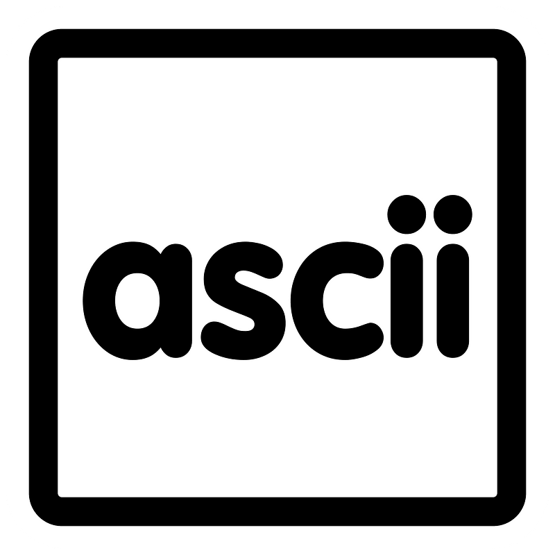 Ascii icon. Free download transparent .PNG | Creazilla