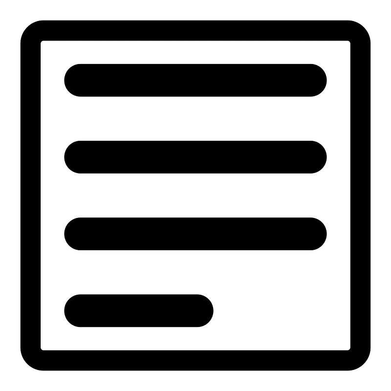 Text Block icon. Free download transparent .PNG | Creazilla