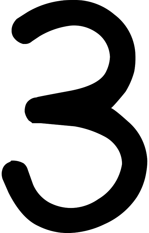 Number three icon. Free download transparent .PNG | Creazilla
