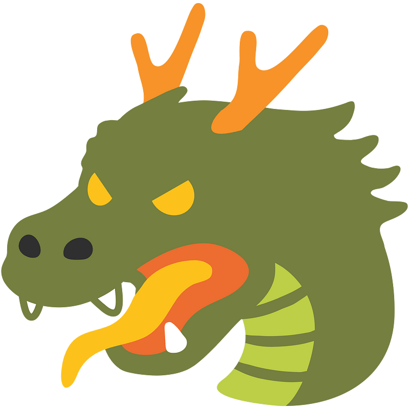 Noto Emoji Kitkat 1F432 icon. Free download transparent .PNG | Creazilla