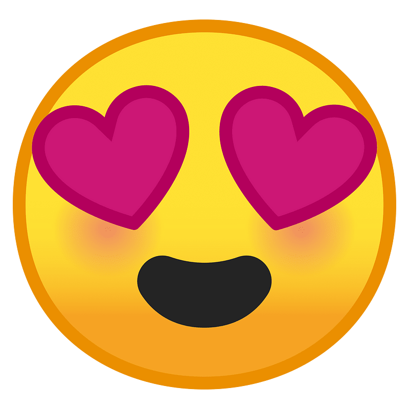 Noto Emoji Oreo 1F60d icon. Free download transparent .PNG | Creazilla