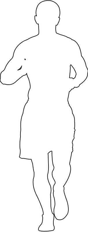Running Man Silhouette White
