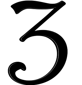 Number 3 - Free vector silhouettes on creazilla.com