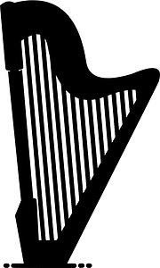 Celtic harp - Free vector silhouettes on creazilla.com