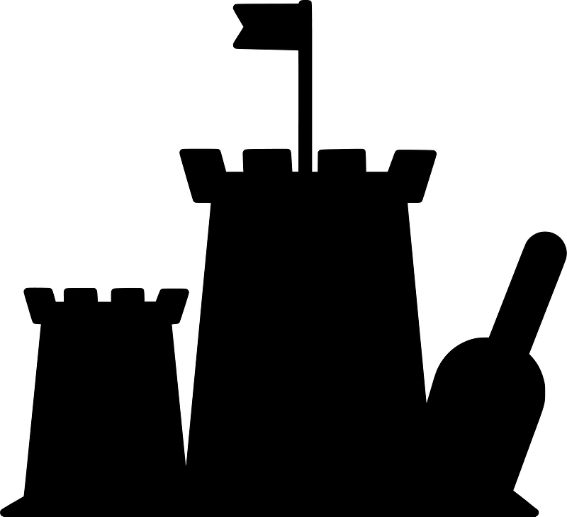 Sand castle - Free vector silhouettes on creazilla.com