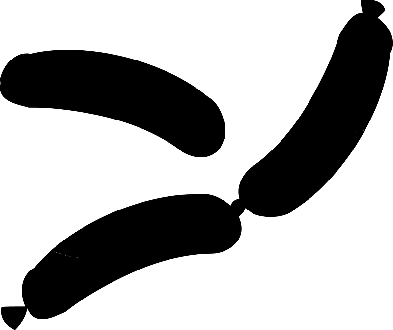 Sausage Links - Free vector silhouettes on creazilla.com