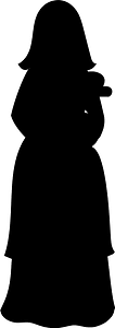 Pilgrim woman - Free vector silhouettes on creazilla.com