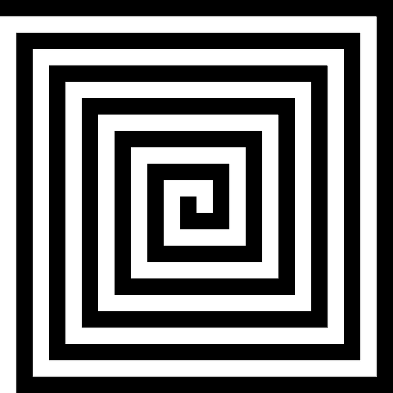 Square Spiral - Free vector silhouettes on creazilla.com