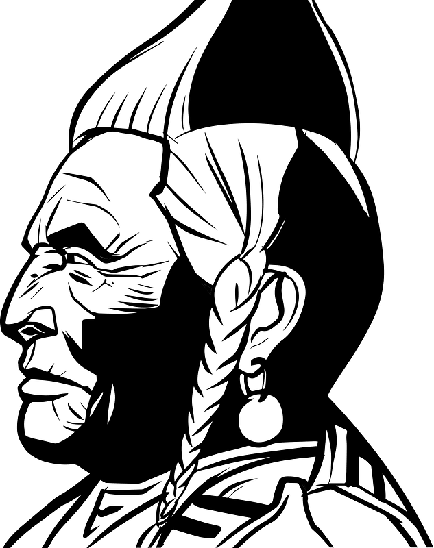 Native American warrior - Free vector silhouettes on creazilla.com