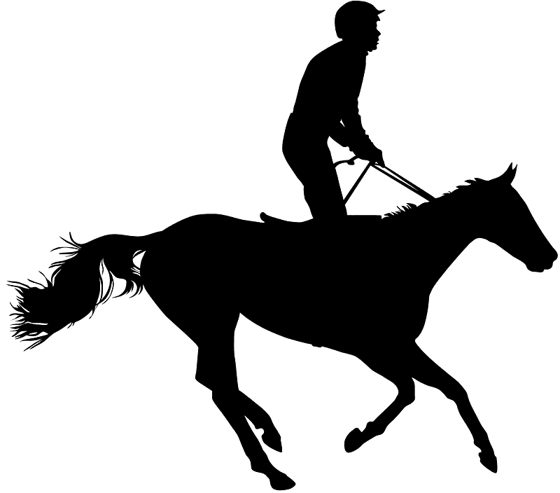 Horse and Rider - Free vector silhouettes on creazilla.com