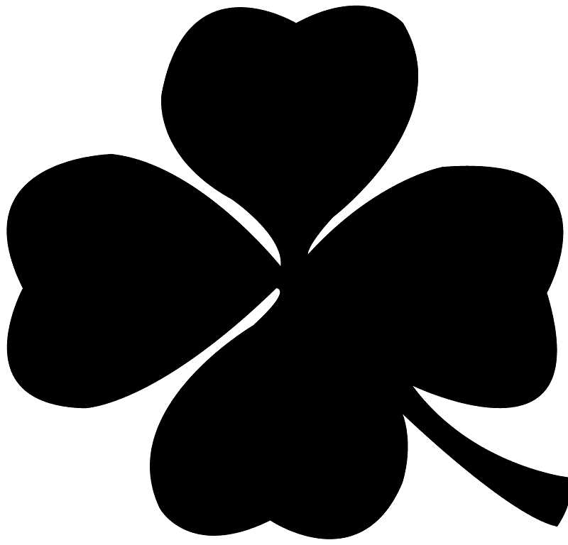 Four Leaf Clover - Free vector silhouettes on creazilla.com