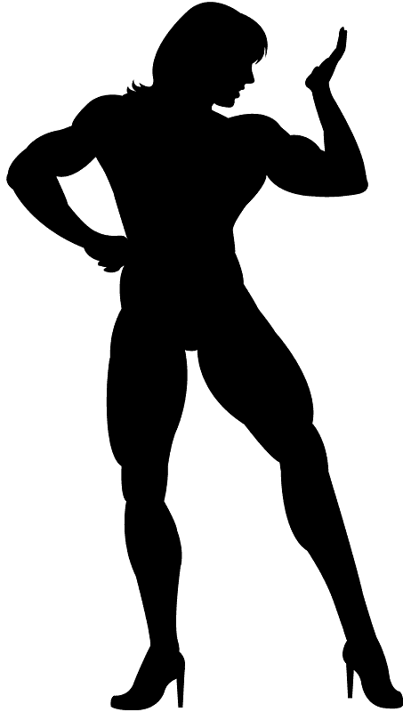Female Bodybuilder - Free vector silhouettes on creazilla.com