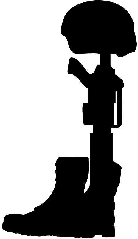 Fallen Soldier - Free vector silhouettes on creazilla.com