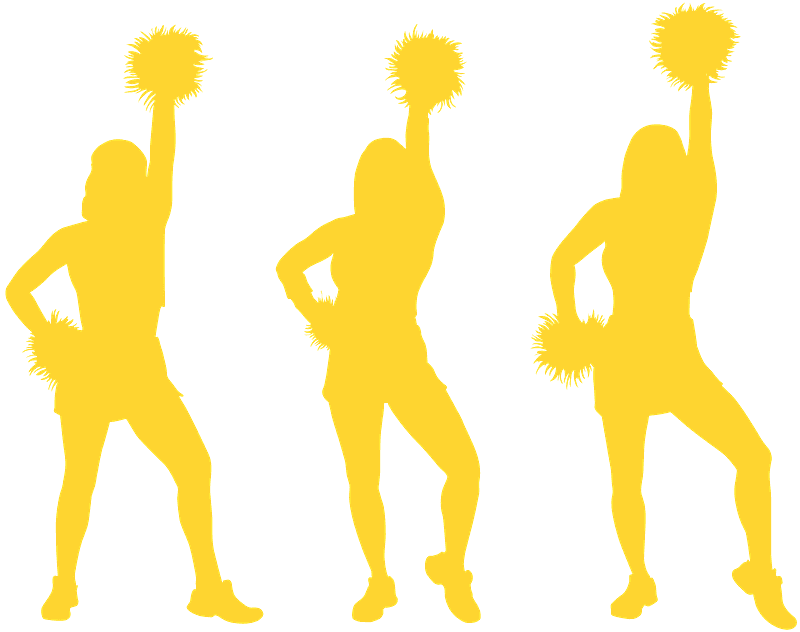 Cheerleading Silhouette Clip Art