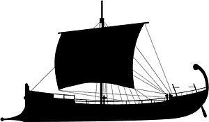 Trireme silhouette