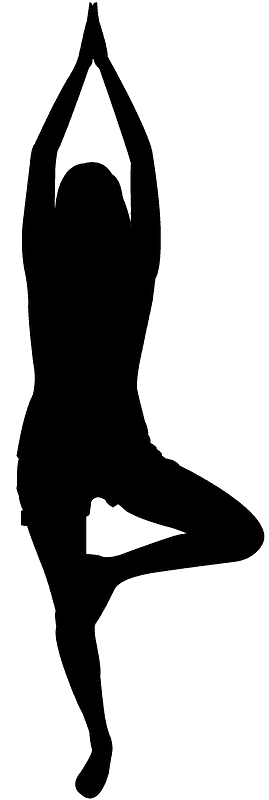 Yoga Tree Pose - Free vector silhouettes on creazilla.com