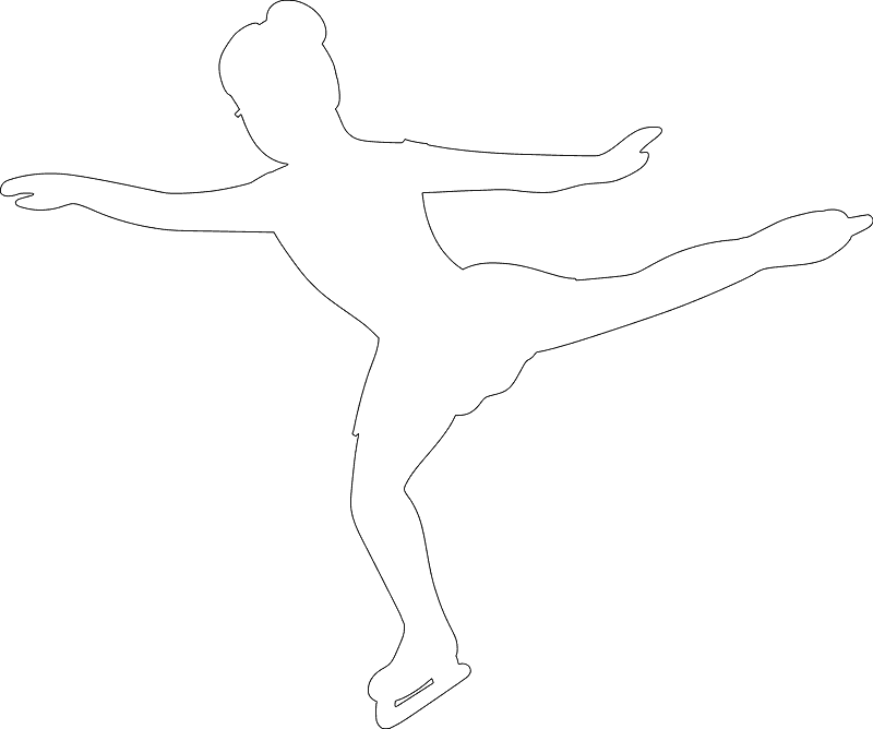 Figure Skate Outline