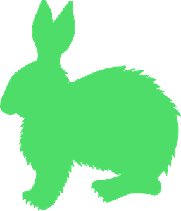Rabbit silhouette - Free Vector Silhouettes | Creazilla