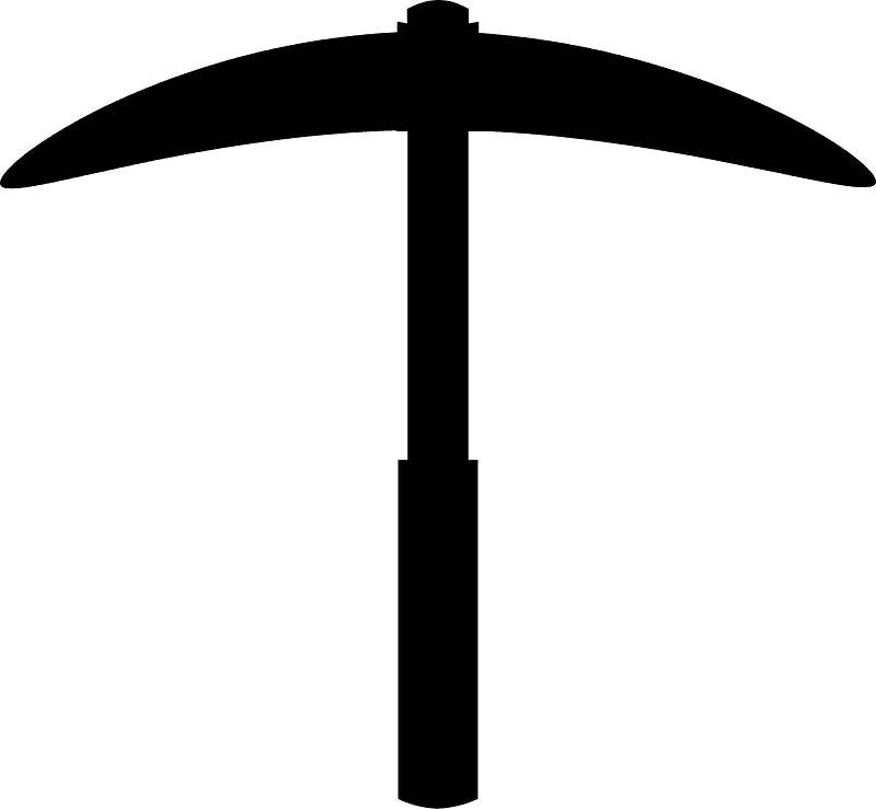 Simple Pickaxe - Free vector silhouettes on creazilla.com