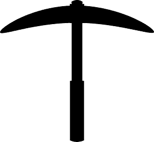 Simple Pickaxe - Free vector silhouettes on creazilla.com