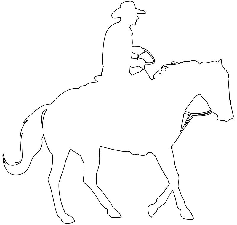 Western Pleasure Horse Outline