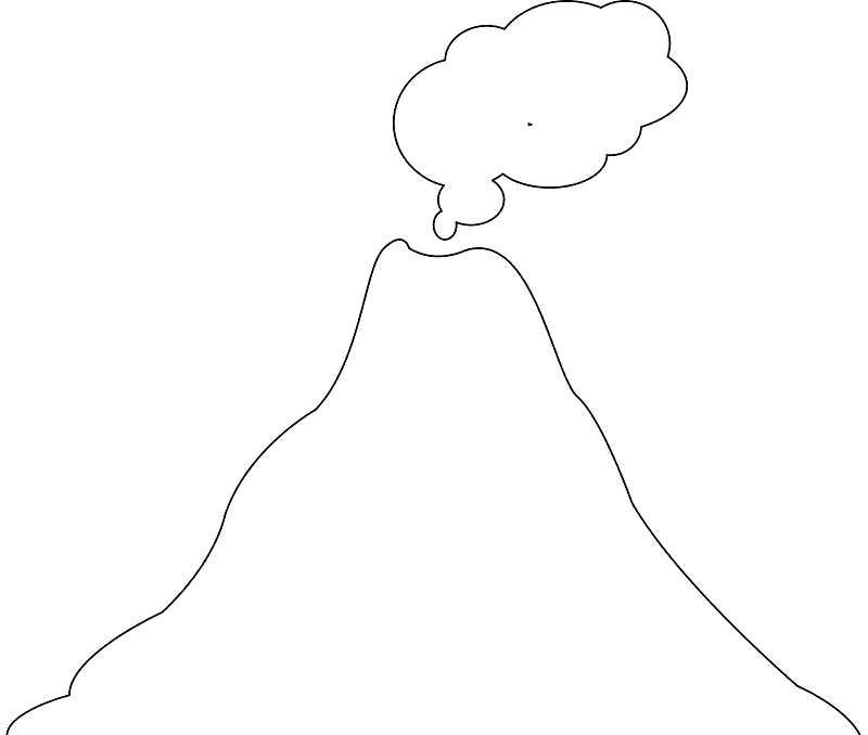 Volcano Silhouette
