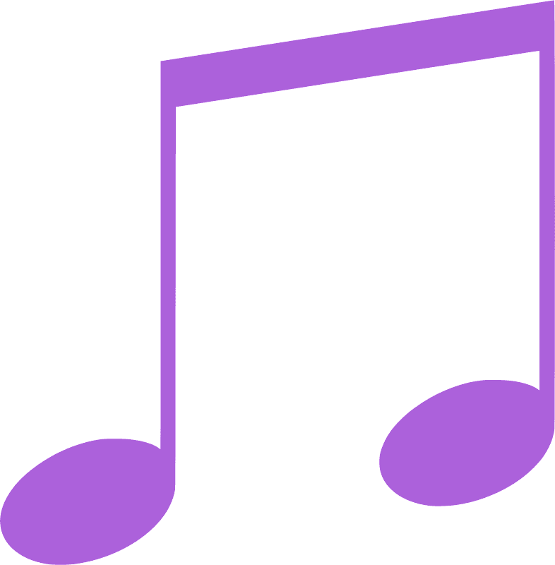 Purple Music Note Clipart