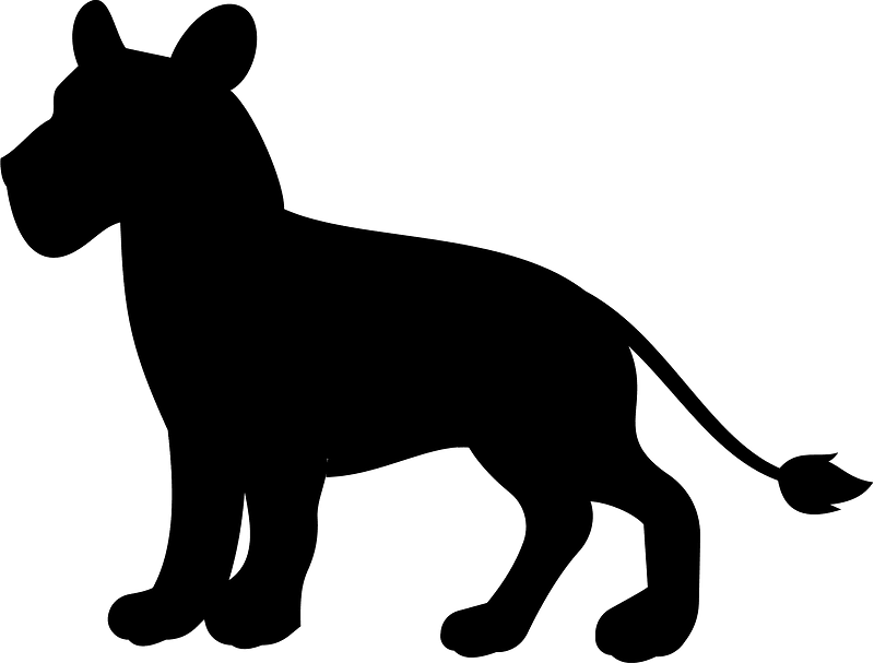 Lion cub - Free vector silhouettes on creazilla.com