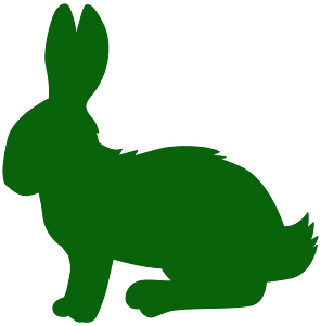 Bunny silhouette - Free Vector Silhouettes | Creazilla