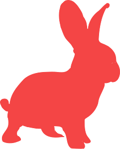 Rabbit silhouette - Free Vector Silhouettes | Creazilla