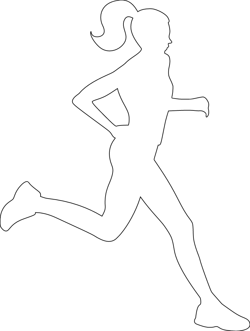 Woman Runner Outline