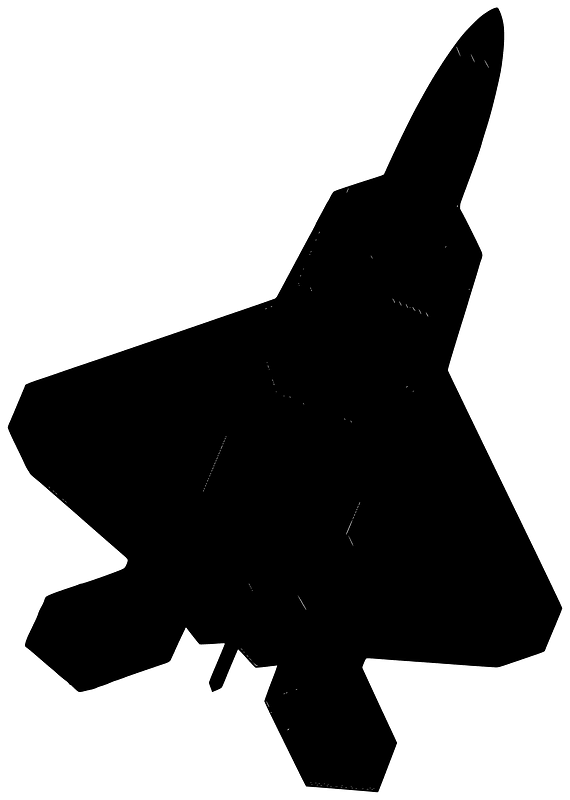 F-22 Raptor - Free vector silhouettes on creazilla.com