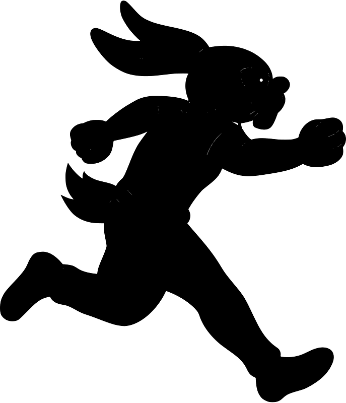 Running rabbit - Free vector silhouettes on creazilla.com