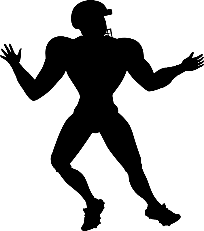 Defensive lineman - Free vector silhouettes on creazilla.com