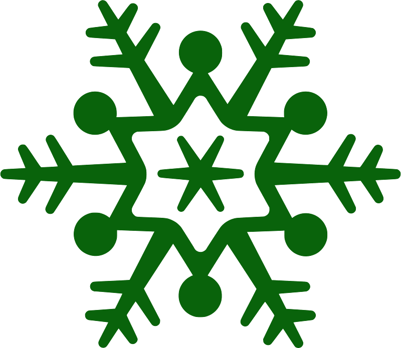 Lime Green Snowflake Clipart