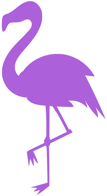 Purple Flamingo Clipart
