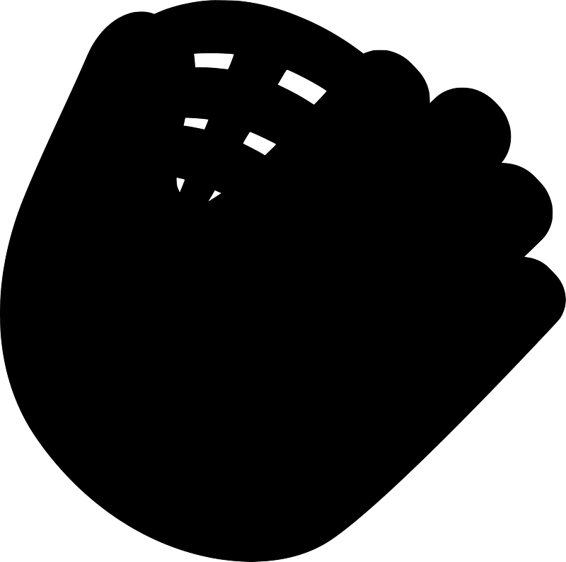 Baseball glove - Free vector silhouettes on creazilla.com