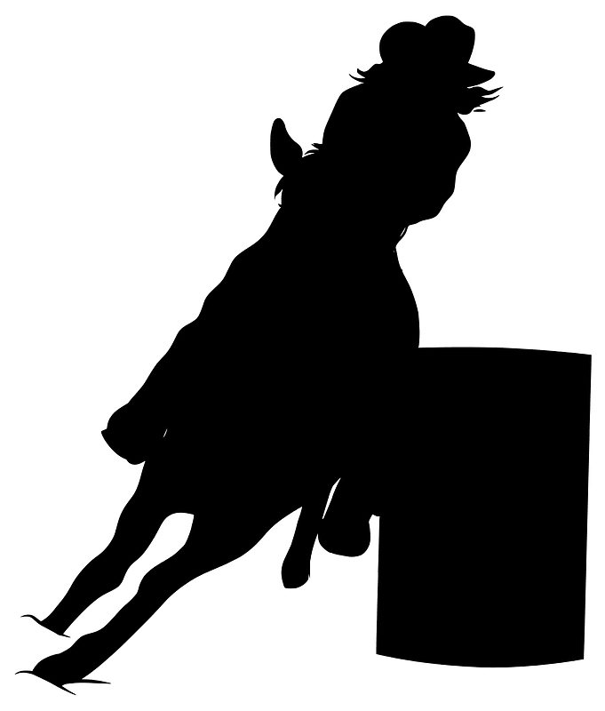 Horse Barrel Racing - Free vector silhouettes on creazilla.com