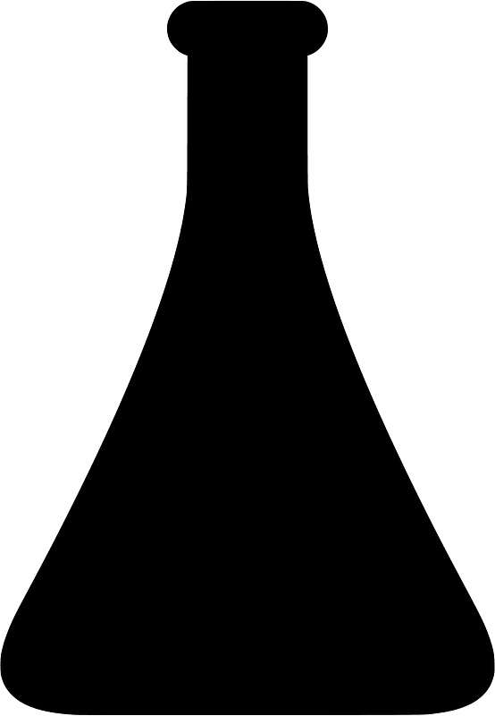 Erlenmeyer flask - Free vector silhouettes on creazilla.com