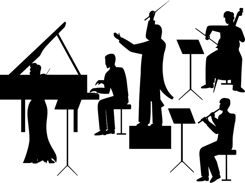 Orchestra - Free vector silhouettes on creazilla.com