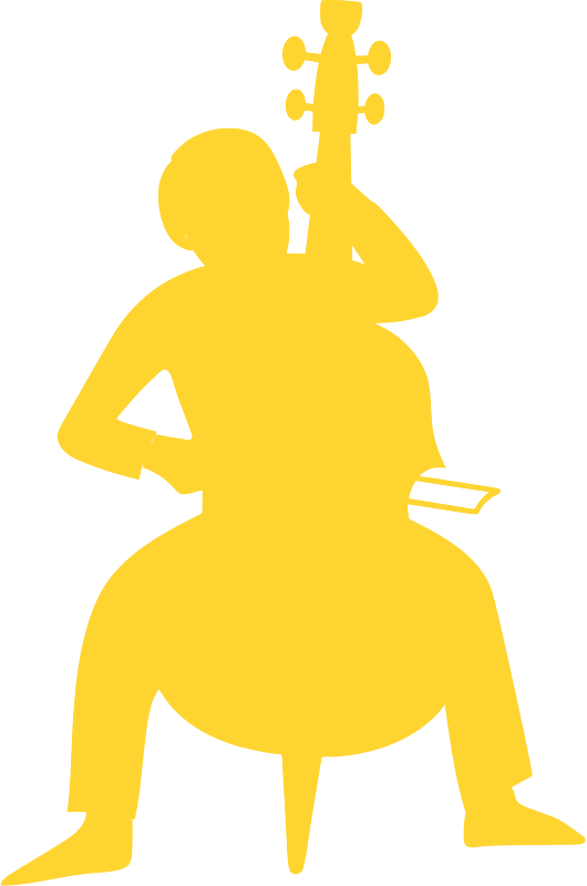 Cellist Silhouette