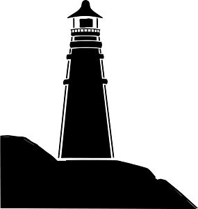 Lighthouse silhouette - Free Vector Silhouettes | Creazilla
