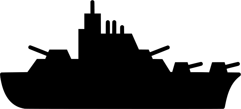 Battleship - Free vector silhouettes on creazilla.com