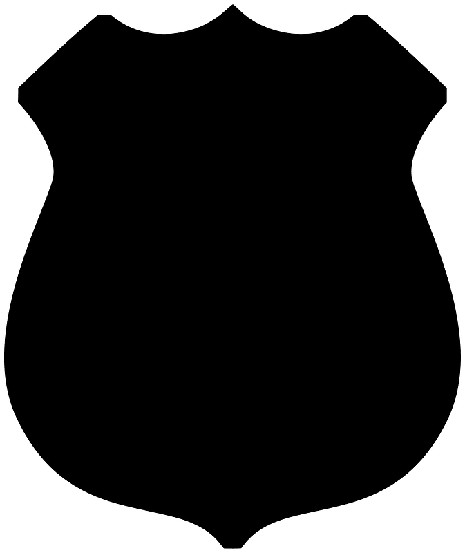 Police badge - Free vector silhouettes on creazilla.com